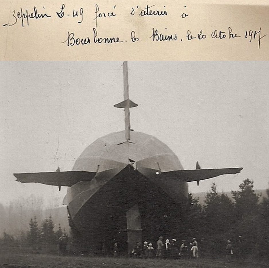 Le Zeppelin allemand L 49 capturé à Bourbonne-les-Bains le 20 Octobre ...