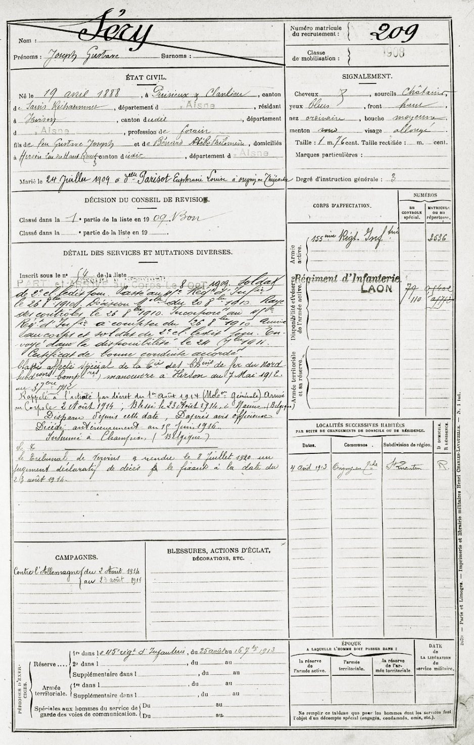 045ème Rég.Inf.Français – La Guerre de nos Héros
